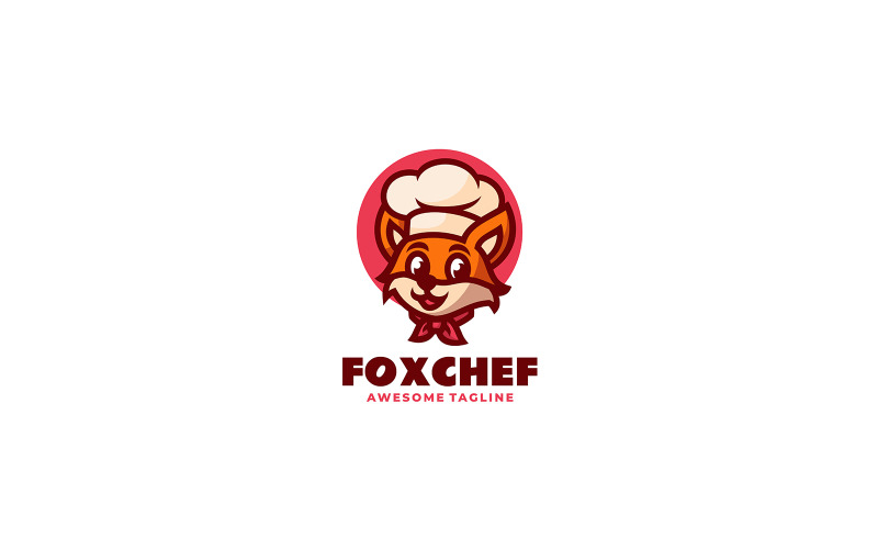 Fox Chef Mascot Cartoon Logo #392805 - TemplateMonster