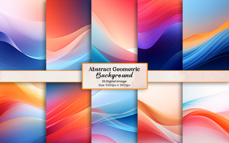 Colorful Line Shapes Wave Background Illustration