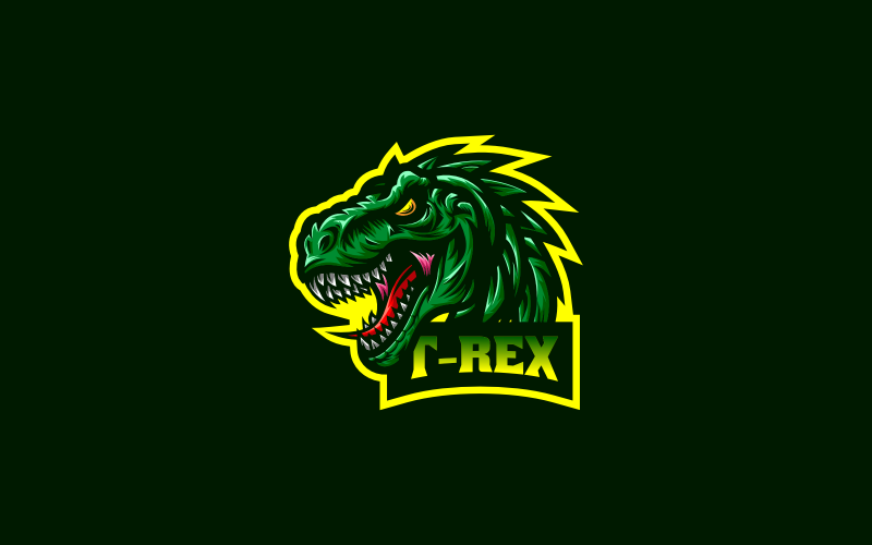 T- Rex E Sport and Sport Logo #392942 - TemplateMonster