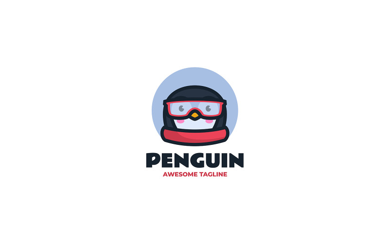 Kreslené logo maskota tučňáka 7 #393049 - TemplateMonster