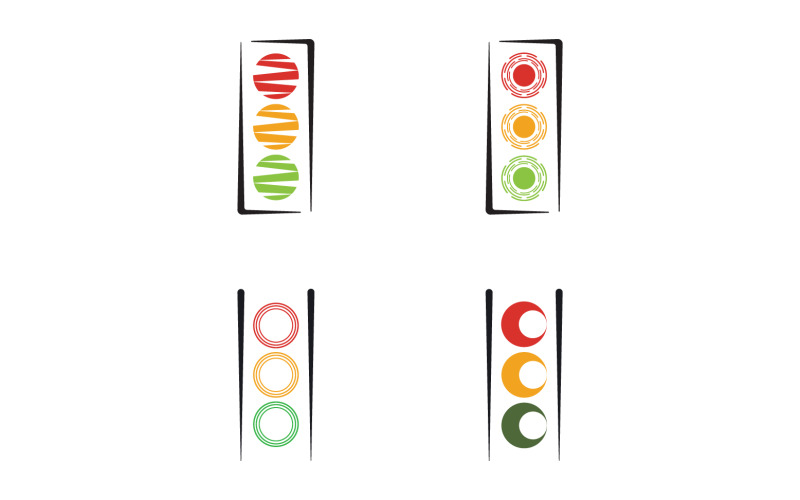 Logotipo do modelo de ícone de semáforo v23 - TemplateMonster