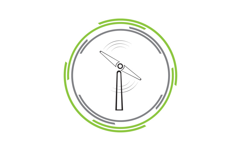 Modello icona logo turbina v2 #393449 - TemplateMonster