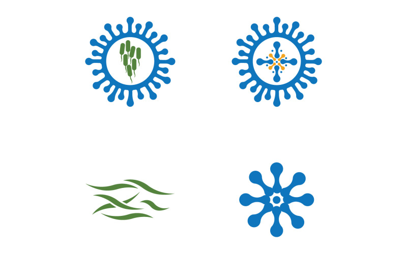 Virüs simgesi logo şablonu vektör v47 - TemplateMonster