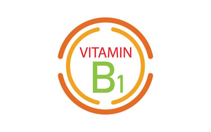 Modelo de logotipo de ícone de vitamina b1 vetor v54
