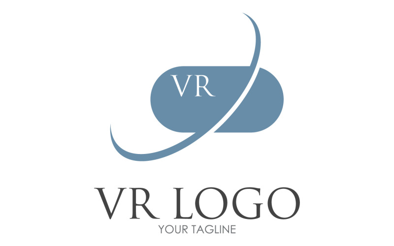 Ícone do logotipo de realidade virtual VR v16
