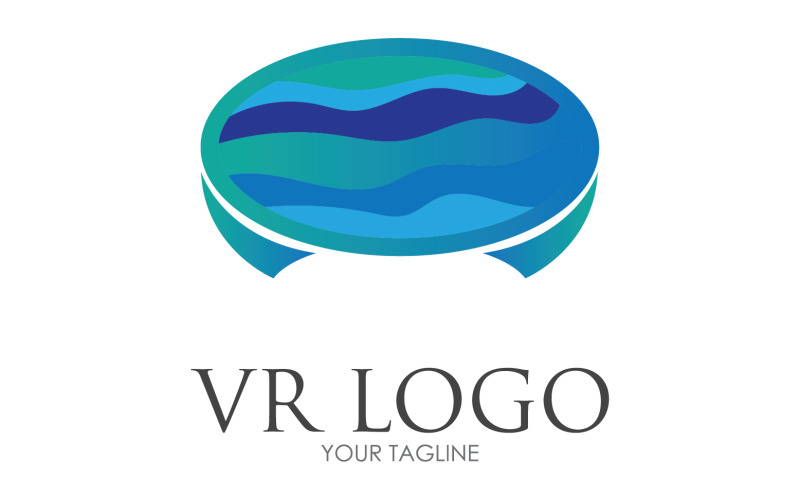 Ikona logo wirtualnej rzeczywistości VR v6 - TemplateMonster