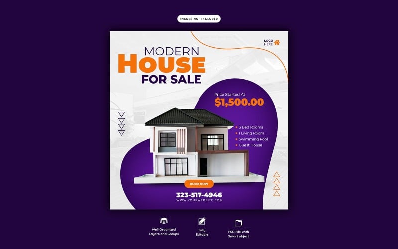 House Property Social Media Post Template - TemplateMonster
