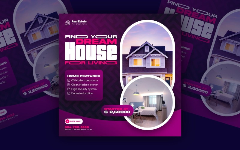 House Property Social Media Post Template - TemplateMonster