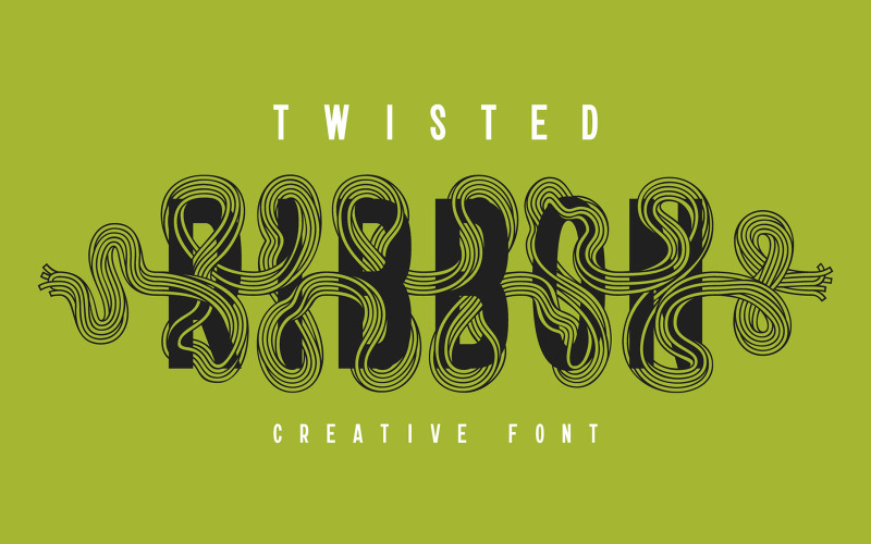 Ruban torsadé — Police créative #394669 - TemplateMonster