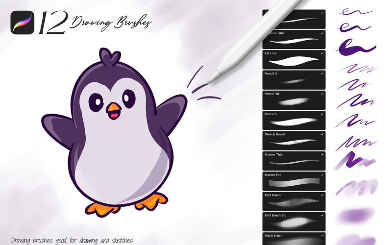 Leuchtende Neon-Procreate-Pinsel #394818 - TemplateMonster