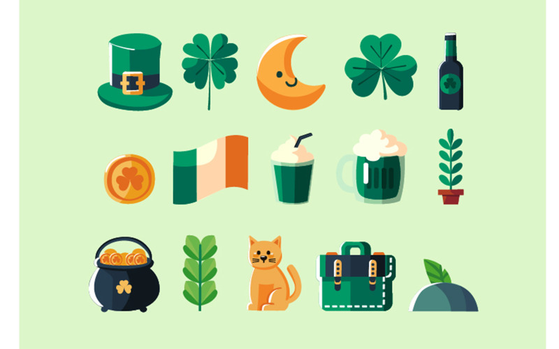 Saint Patrick Day Elements Day Illustration - TemplateMonster