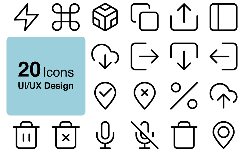 Basic Ui icons set-1 Design #395078 - TemplateMonster