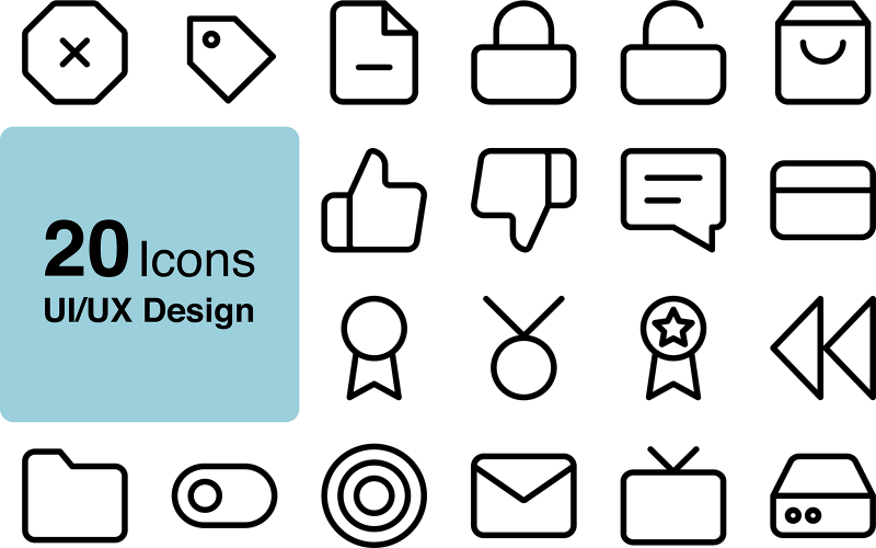 Basic Ui icons set-2 Design #395079 - TemplateMonster