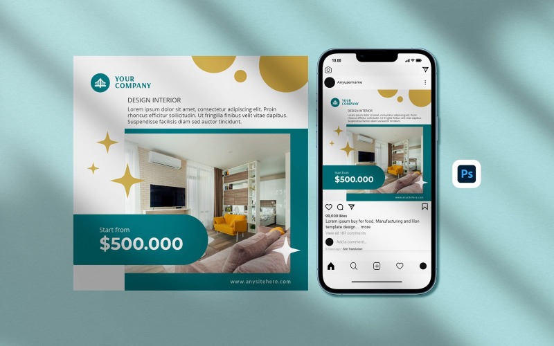 Property Instagram Post Template Collection - TemplateMonster