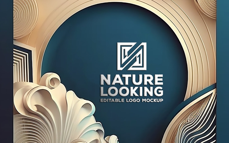 Blue wall logo mockup | logo mockup on blue board | sign logo mockup