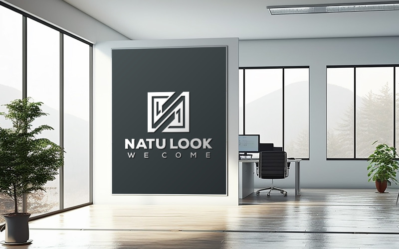 Premium Glass Wall Mockup | Glass building interior Mockup | Glass ...