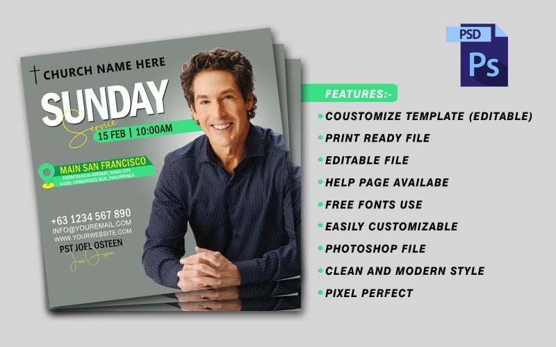 Church & Religion Template PSD #395726 - TemplateMonster