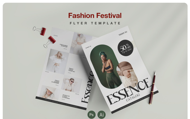 Minimalist Fashion Promotion Flyer #395890 - TemplateMonster