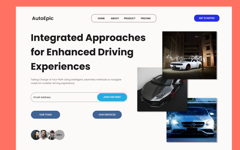 Auto Epic Figma Template Hero Page #396063 - TemplateMonster