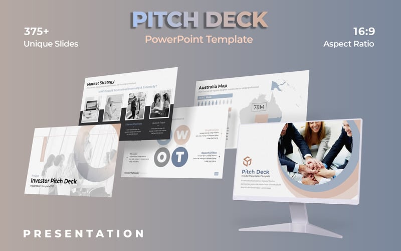 Investor – Pitch-Deck-Präsentation PowerPoint-Vorlage
