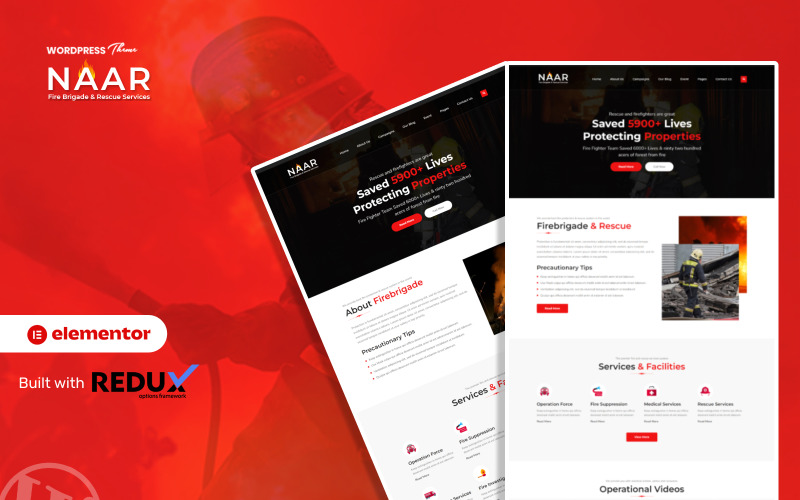 Naar - Fire Brigade & Rescue WordPress Theme