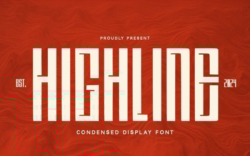 Highline - Condensed Display Font #396738 - TemplateMonster