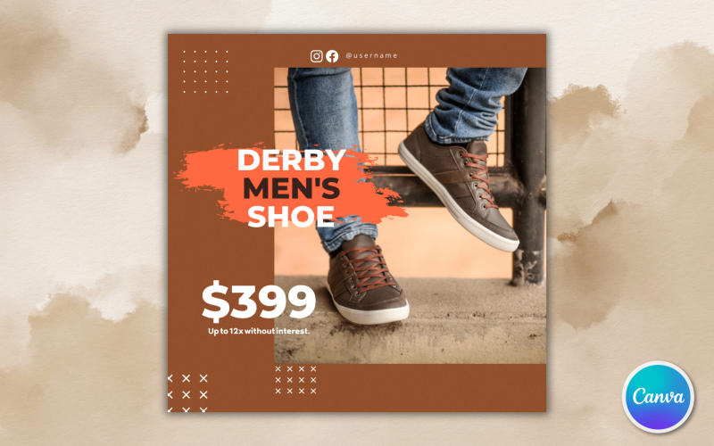 Shoe Sale Social Media Template 19 - Editable in Canva