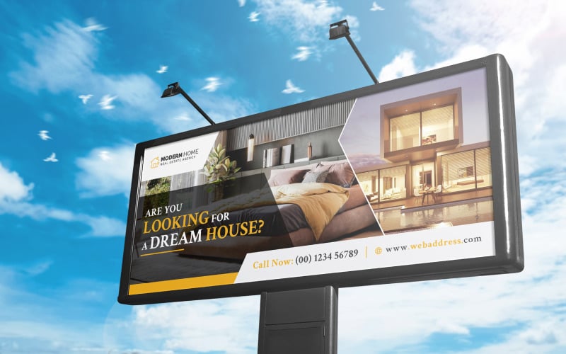 Real Estate Billboard | Simple, Minimalist Real Estate Billboard or ...