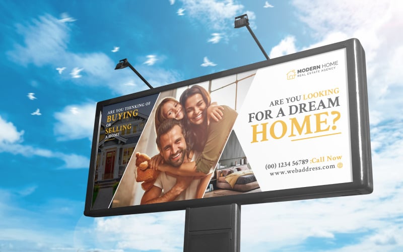 Real Estate Billboard | Minimalist Real Estate Billboard or Signage ...