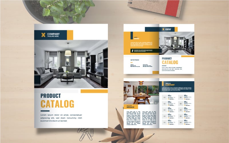 Product catalog design or product catalogue template, Company product ...