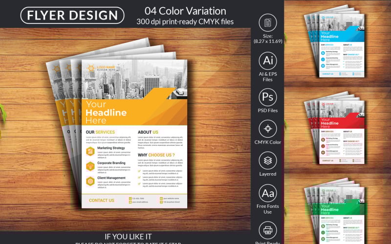 Professional Flyer Design Template V01 - TemplateMonster