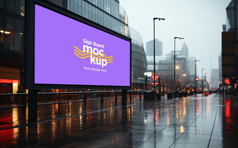 广告牌标志样机模板 03 #398624 - TemplateMonster