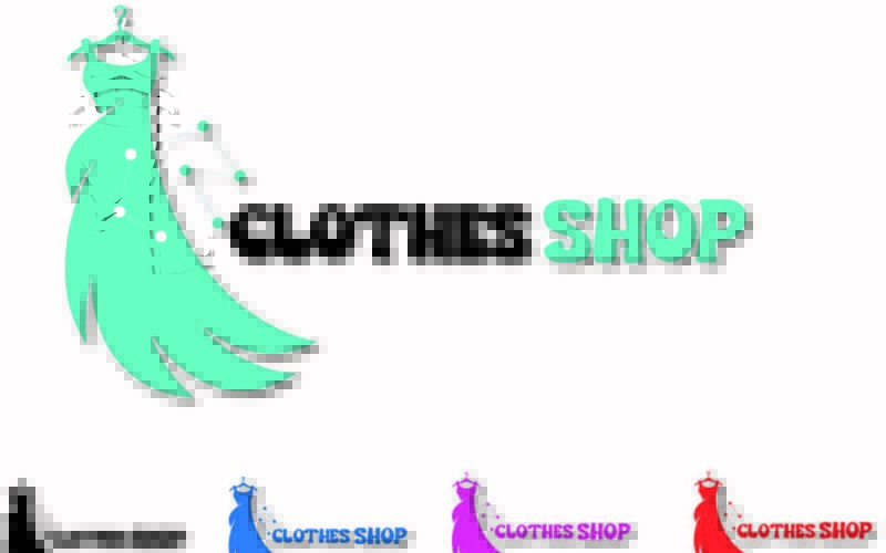 Giyim Mağazası Logo Şablonu Elbise Mağazası Logosu