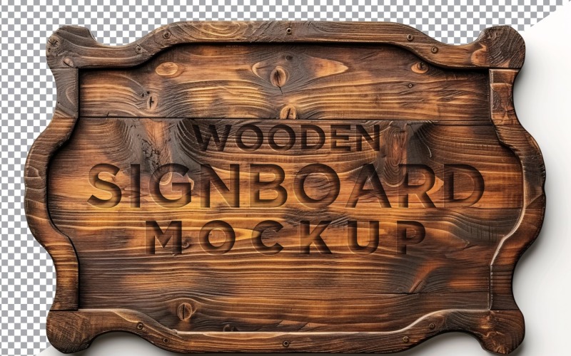 Vintage Wooden Signage Mockup Template 24 - TemplateMonster