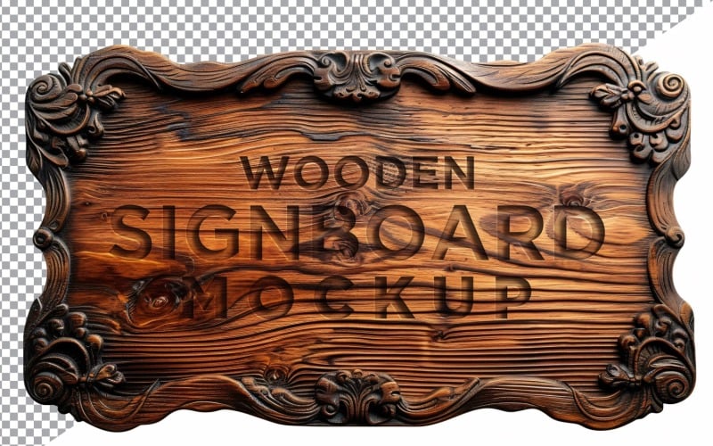 Vintage Wooden Signage Mockup Template 25 - TemplateMonster