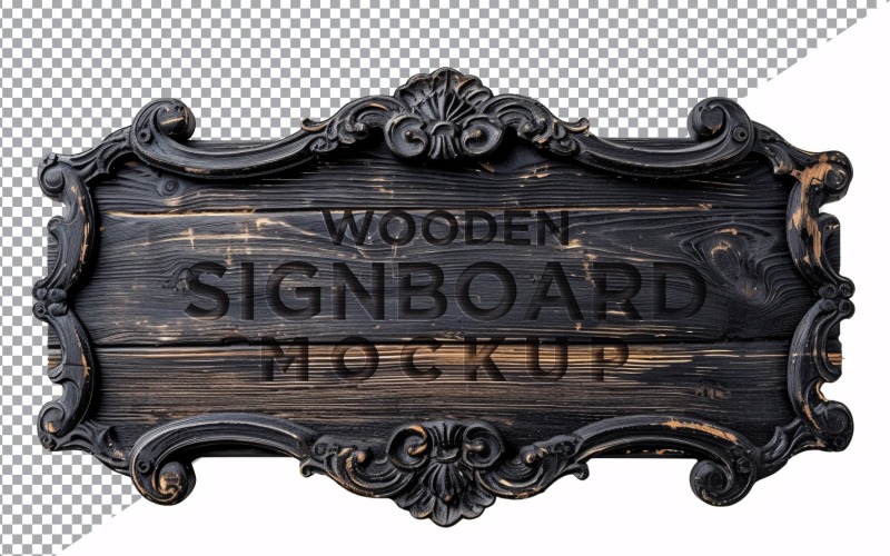 Vintage Wooden Signage Mockup Template 41 - TemplateMonster