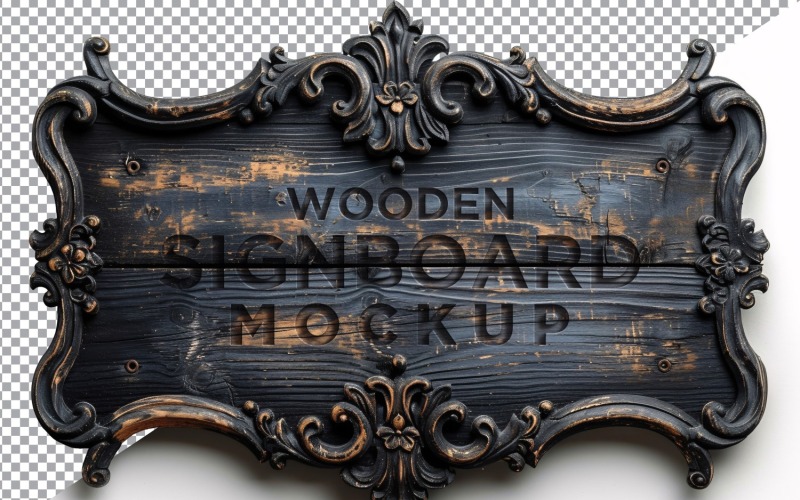 Vintage Wooden Signage Mockup Template 43 - TemplateMonster