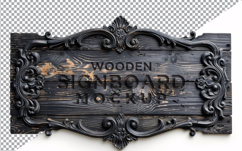 Vintage Wooden Signage Mockup Template 46 - TemplateMonster