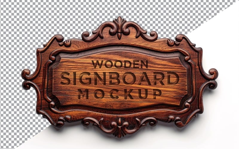 Vintage Wooden Signage Mockup Template 50 - TemplateMonster
