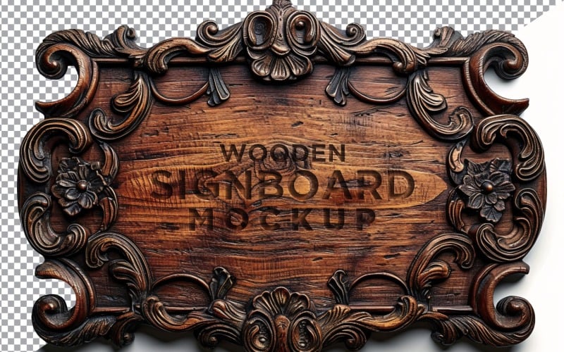 Vintage Wooden Signage Mockup Template 53 - TemplateMonster