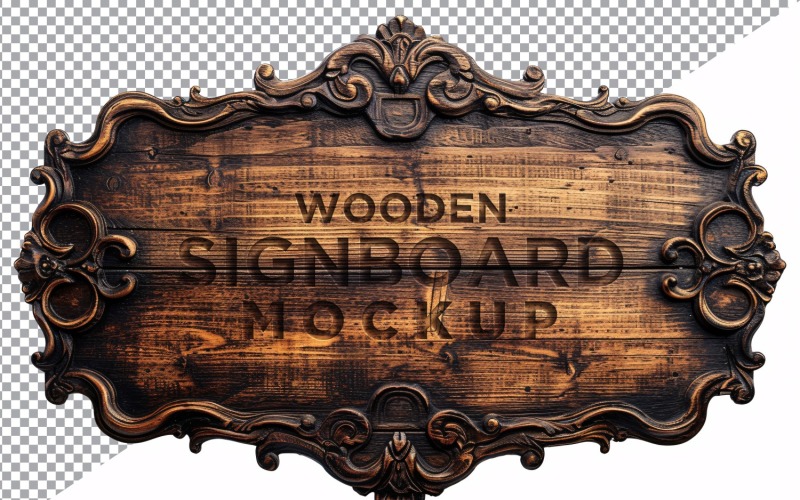 Vintage Wooden Signage Mockup Template 55 - TemplateMonster