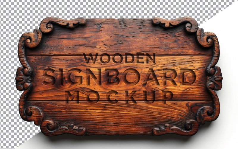 Vintage Wooden Signage Mockup Template 81 - TemplateMonster