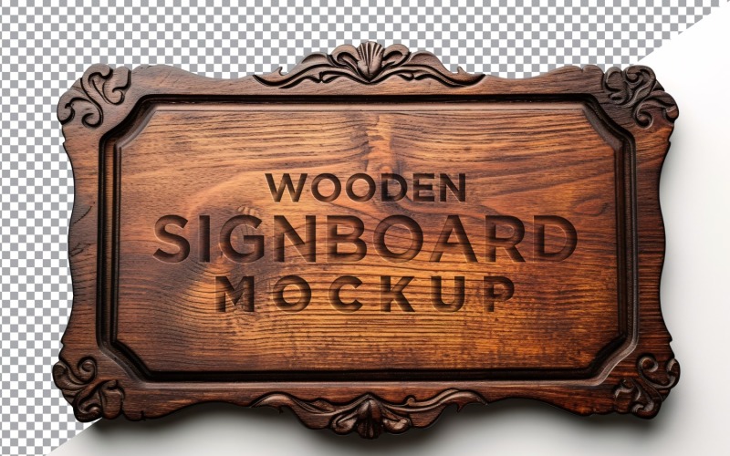 Vintage Wooden Signage Mockup Template 83 - TemplateMonster