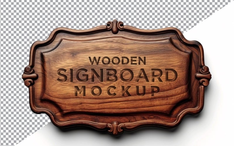 Vintage Wooden Signage Mockup Template 84 - TemplateMonster