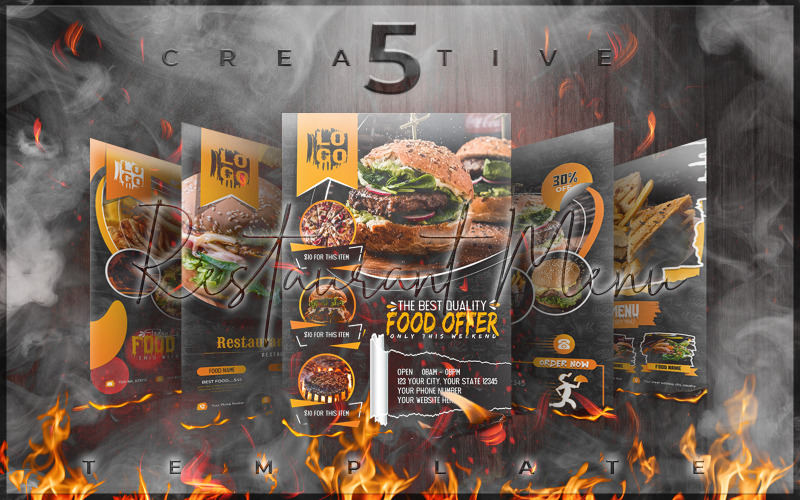 Restaurant Special Food Menu Template. - TemplateMonster