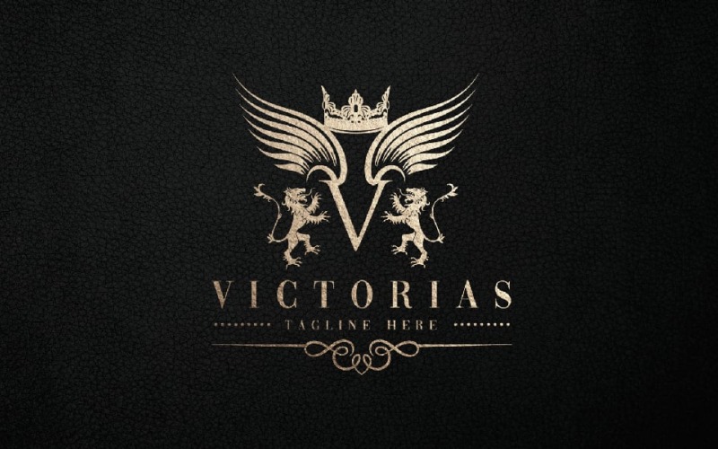 Victorias Letra V Logo Temp #399727 - TemplateMonster