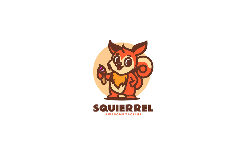 Squirrel Mascot Cartoon Logo Design 1 - TemplateMonster