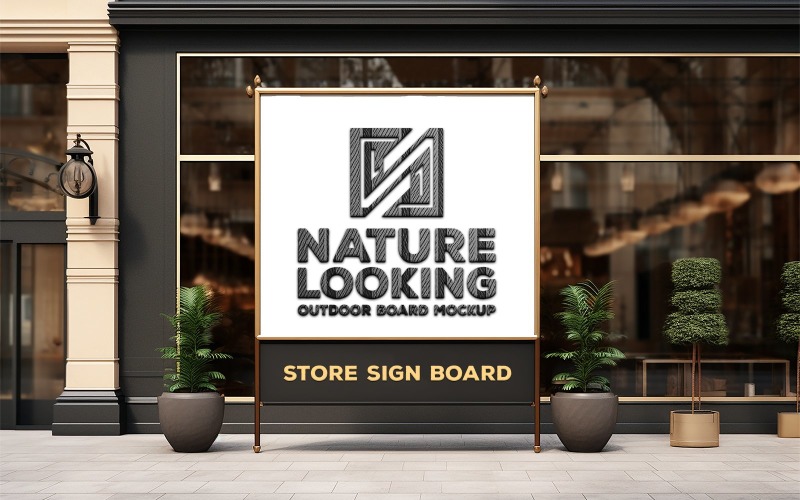 Store front board mockup_outdoor board mockup