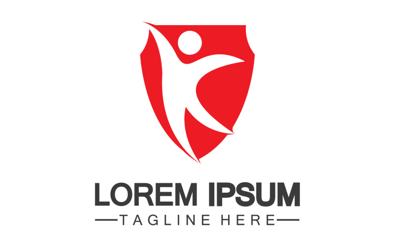 Security shield people success logo v2 - TemplateMonster