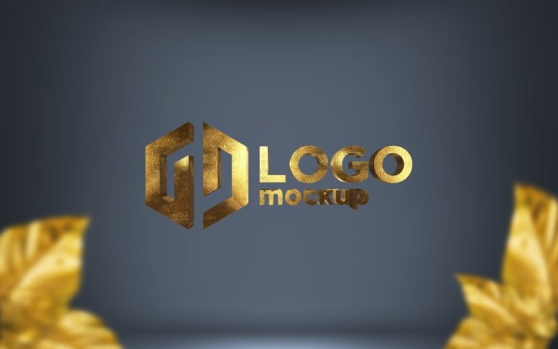 Gold Logo Mockup Template #401368 - TemplateMonster
